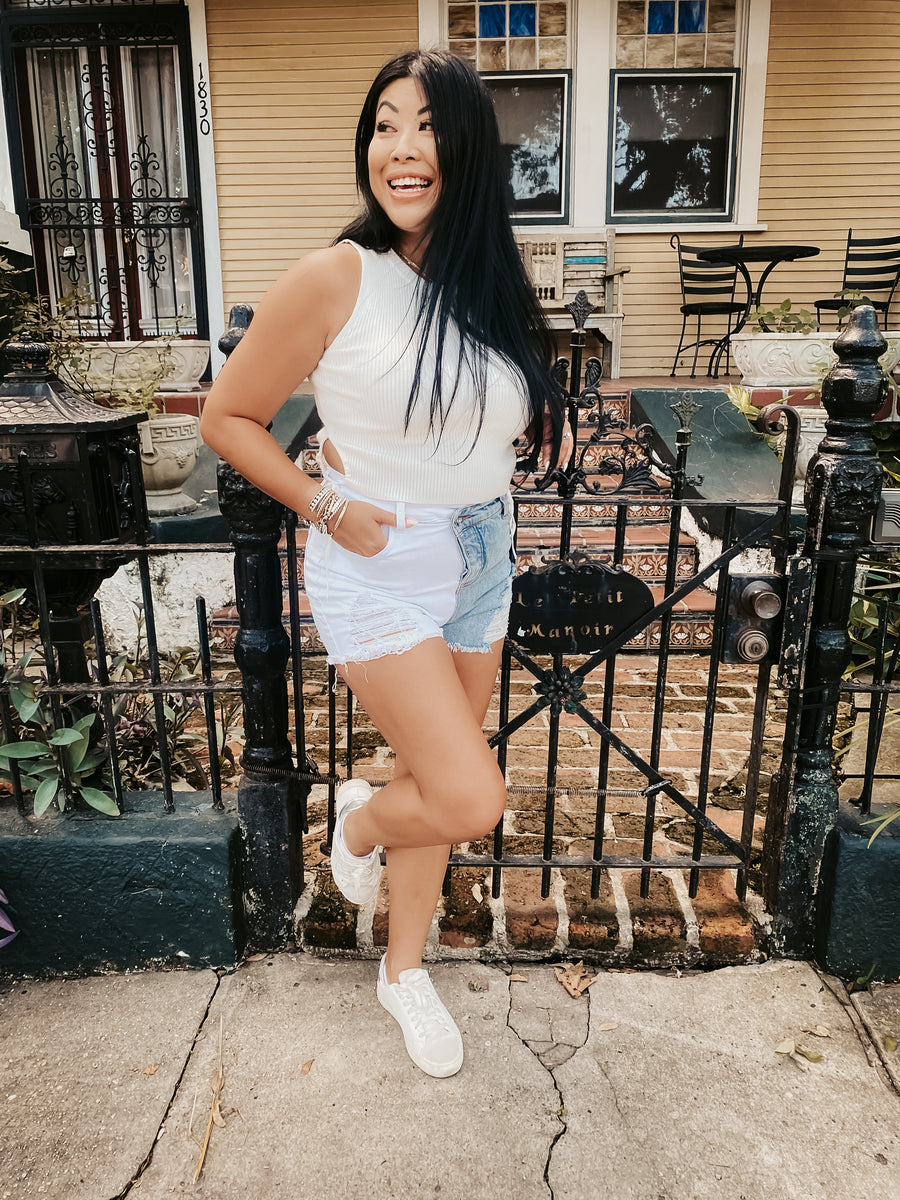 THE SAZARAC CROSSOVER COLORBLOCK SHORTS – Elleigh & Claire Boutique